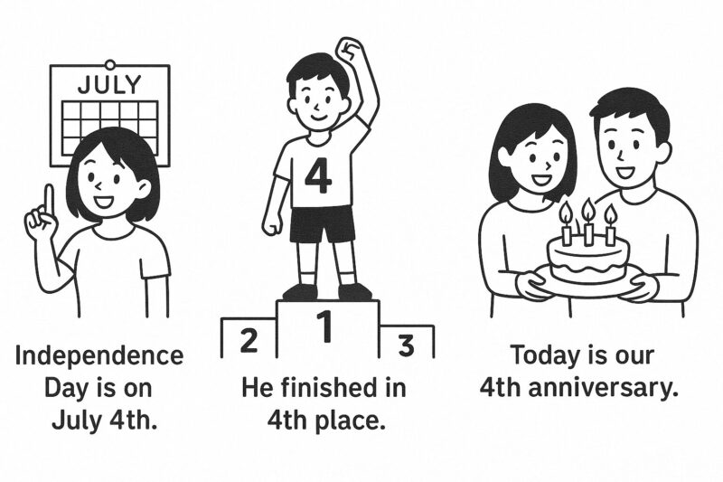 「4nd」とは？誤用と正しい序数詞「4th」の違いを解説！ | 知ってると後がラクになる！暮らしのアトラク知恵カフェ